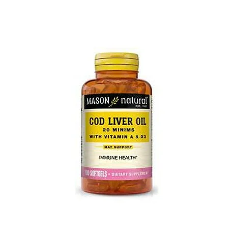 Cod Liver Oil 20 MG OMEGA 3 Cap X 100 de Mason - Beneficios para el ...